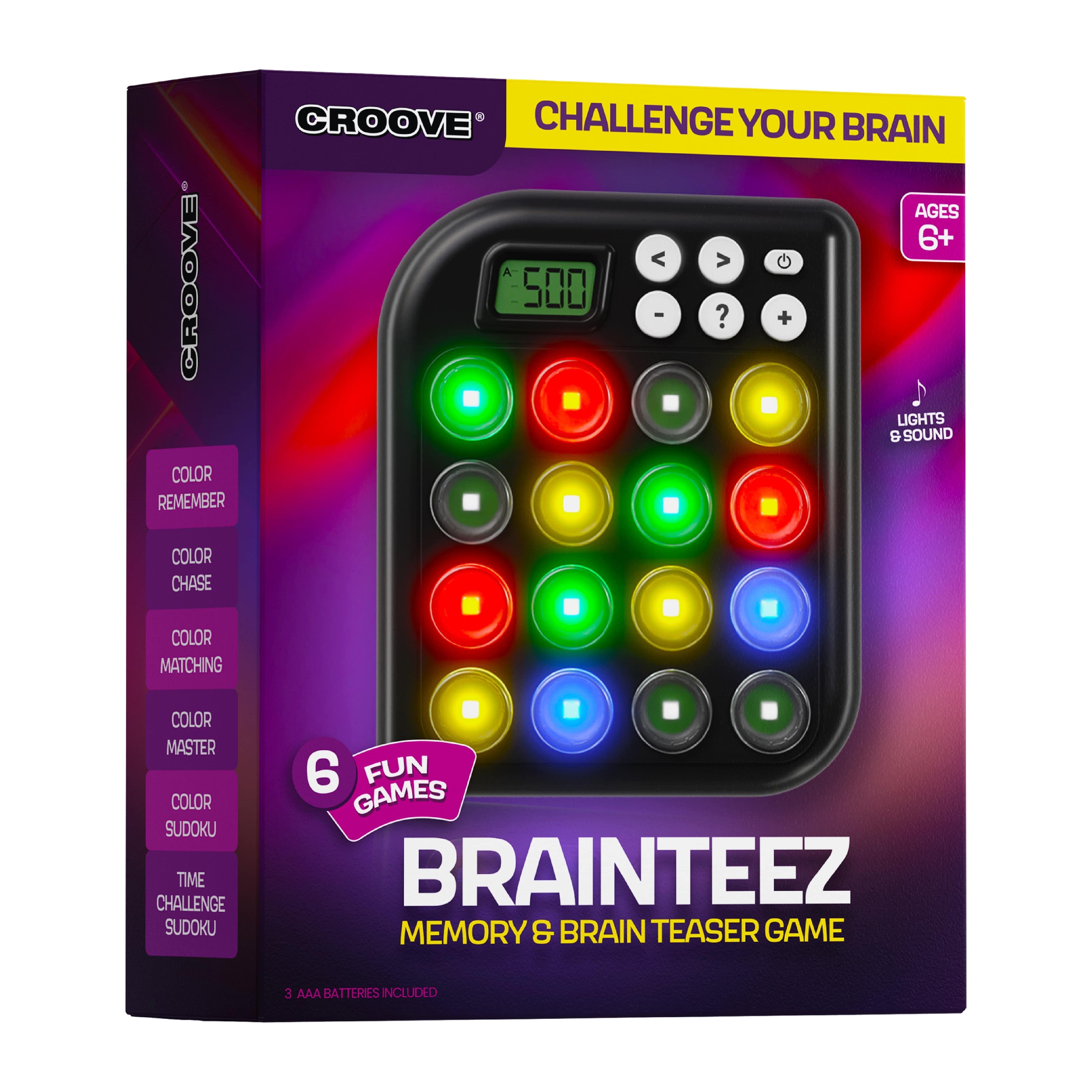 BRAINTEEZ 6-in-1 Brain Teasers & Memory Game, Fun Gifts for Kids, Teens ...