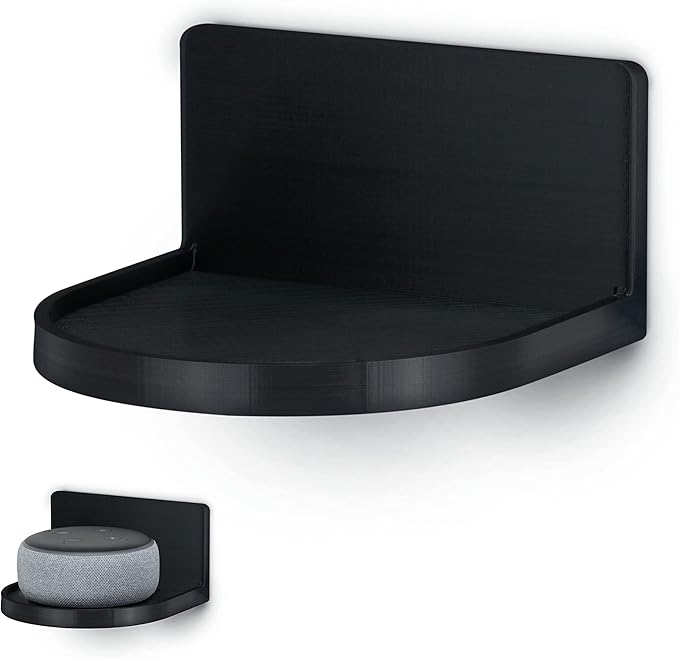 BRAINWAVZ [EOL] Screwless Round Floating Shelf Mount for Security ...