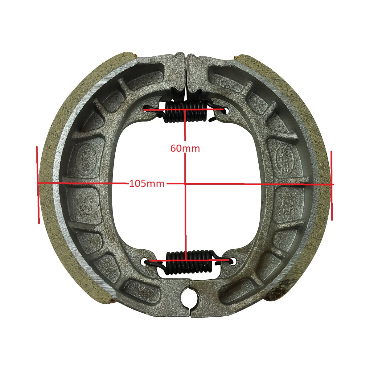 BRAKE PAD Shoe 105mm OD for Baja Motorsports Mini Bike MB165 & MB200 ...