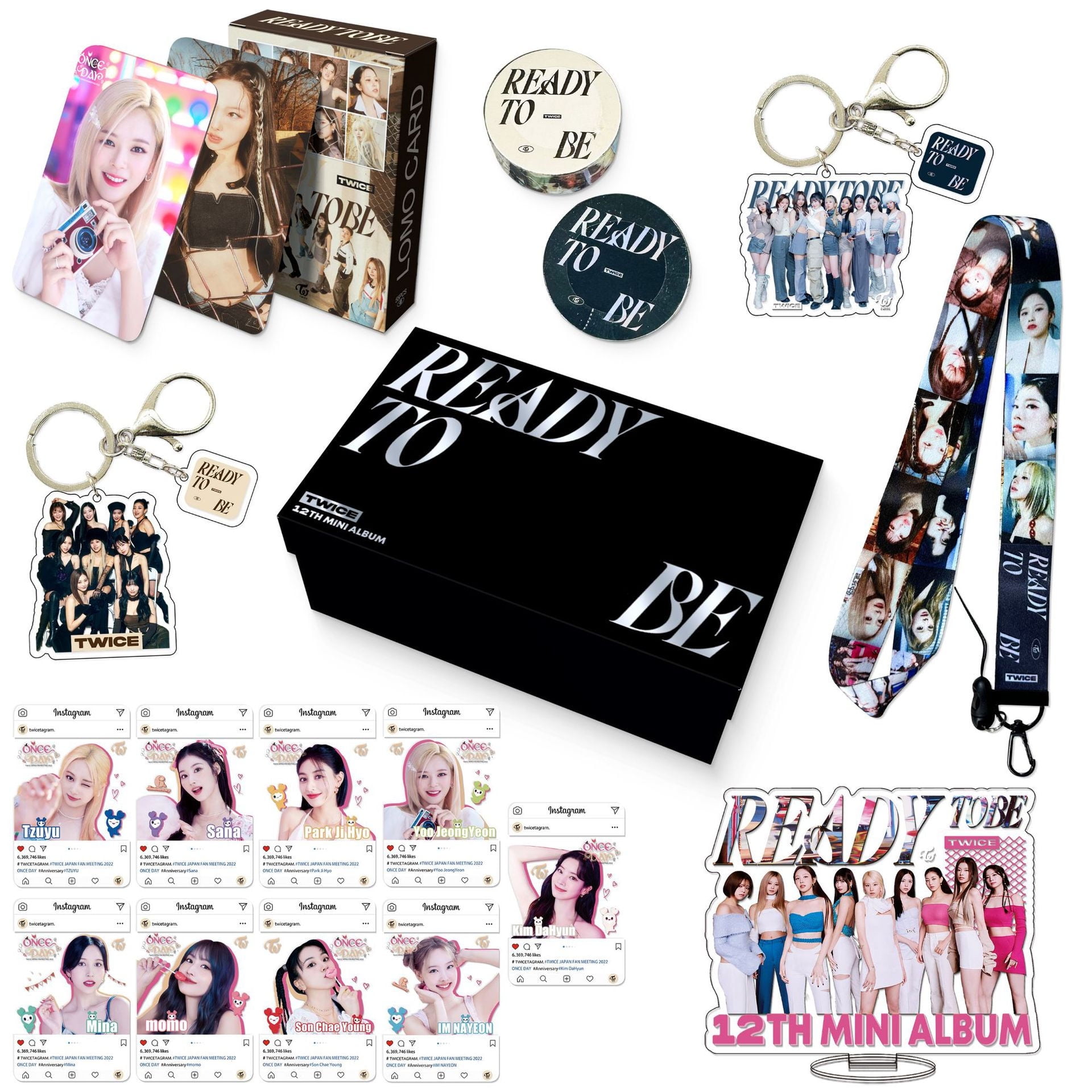 BRAND NAME KAIZUKICHIN KPOP twice peripheral keychain sticker gift box ...
