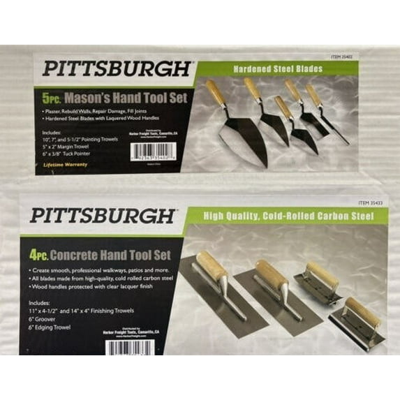 BRAND NEW 9 Piece Concrete Cement Hand Trowel Finishing Tool Set (USA ...