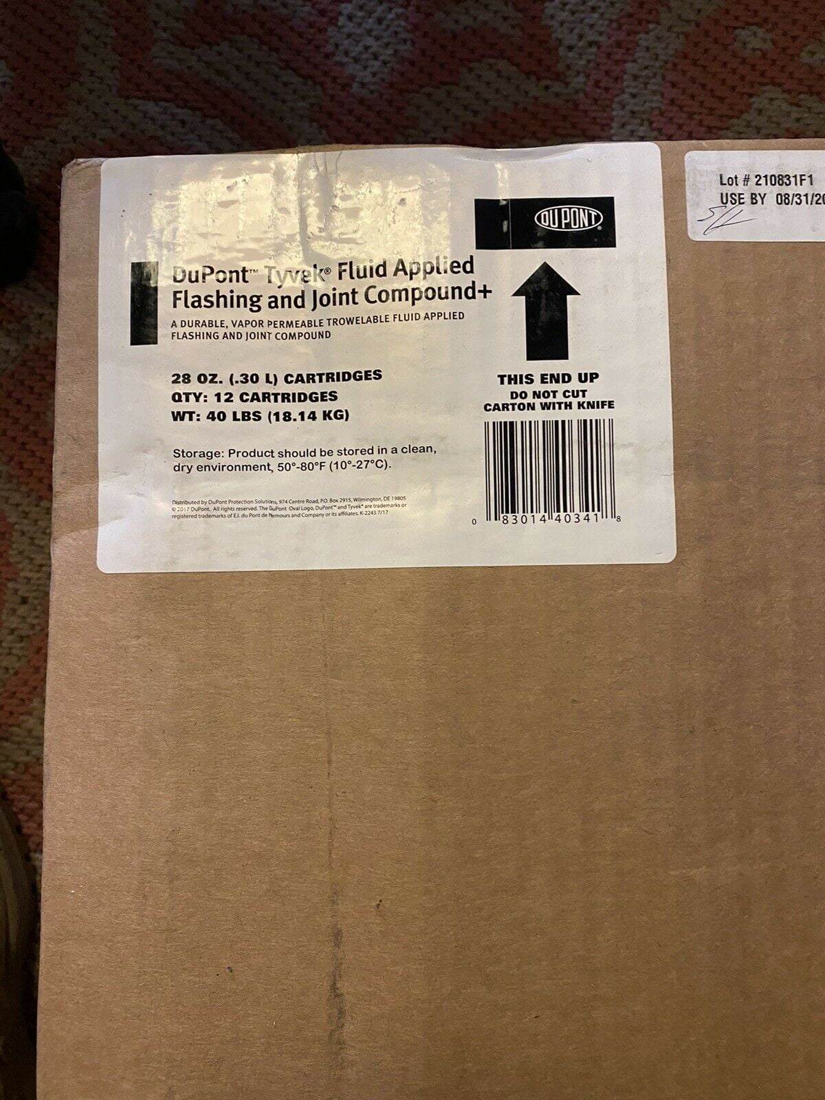 BRAND NEW DUPONT TYVEK FLUID APPLIED FLASHING AND JOINT COMPOUND 28OZ ...