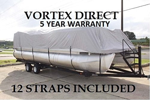 BRAND NEW *GRAY/GREY* 18' FOOT VORTEX ULTRA 3 PONTOON BOAT COVER, HAS ...
