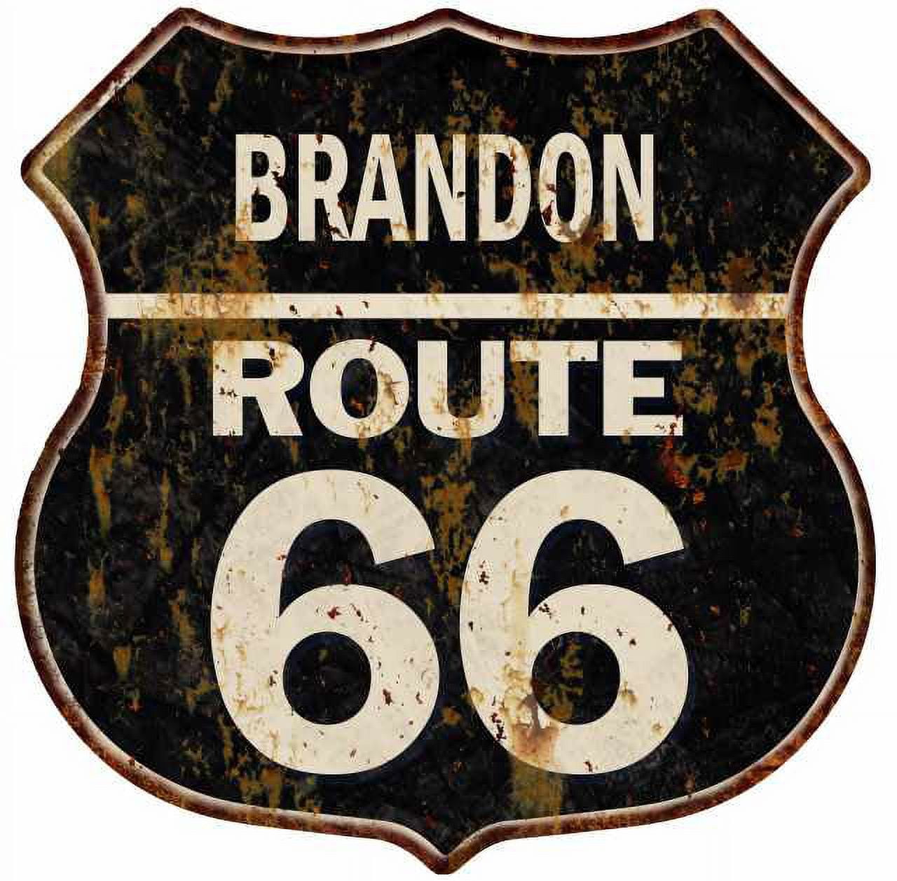 BRANDON Route 66 Sign Shield Metal Gift Man Cave Gift 211110004377 ...