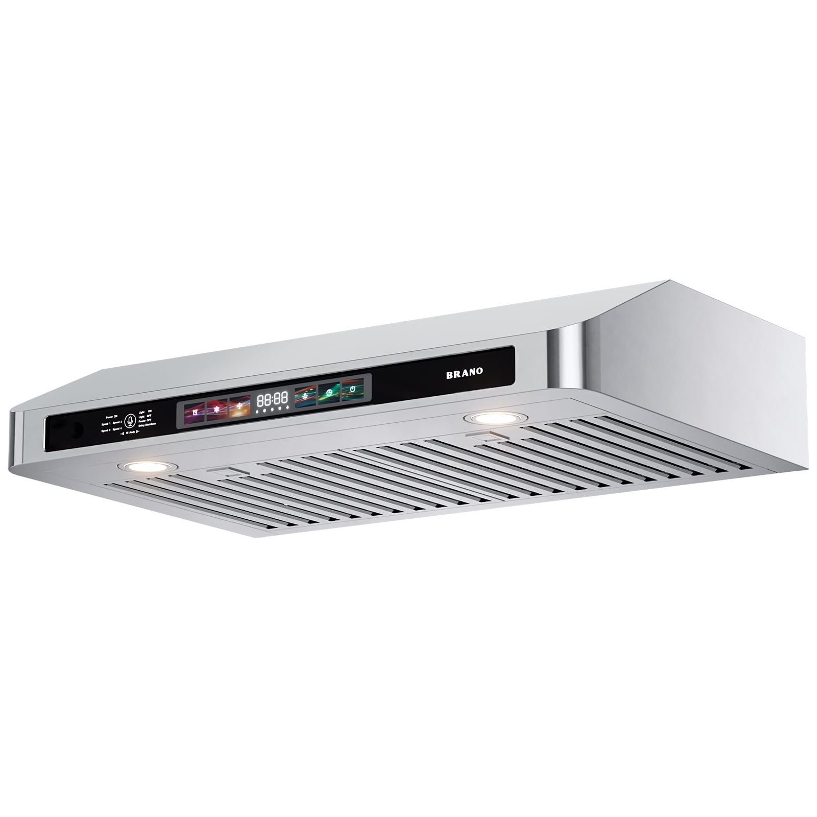 BRANO 30 Inch Under Cabinet Range Hood with Voice/Gesture/Touch Control ...
