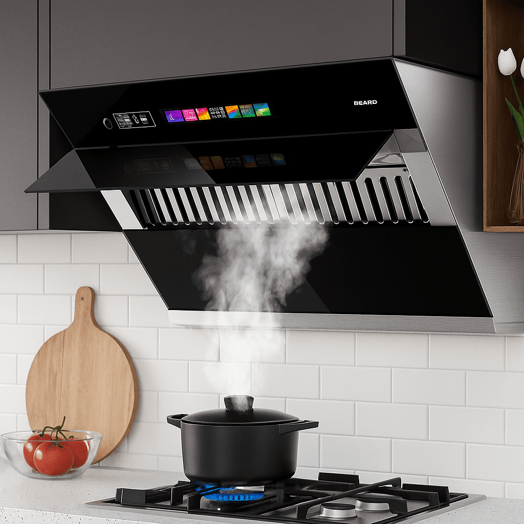 BRANO 30 inch Range Hood Stainless Steel Kitchen Hood, 900CFM, Voice/Gesture Sensing, Touch ...