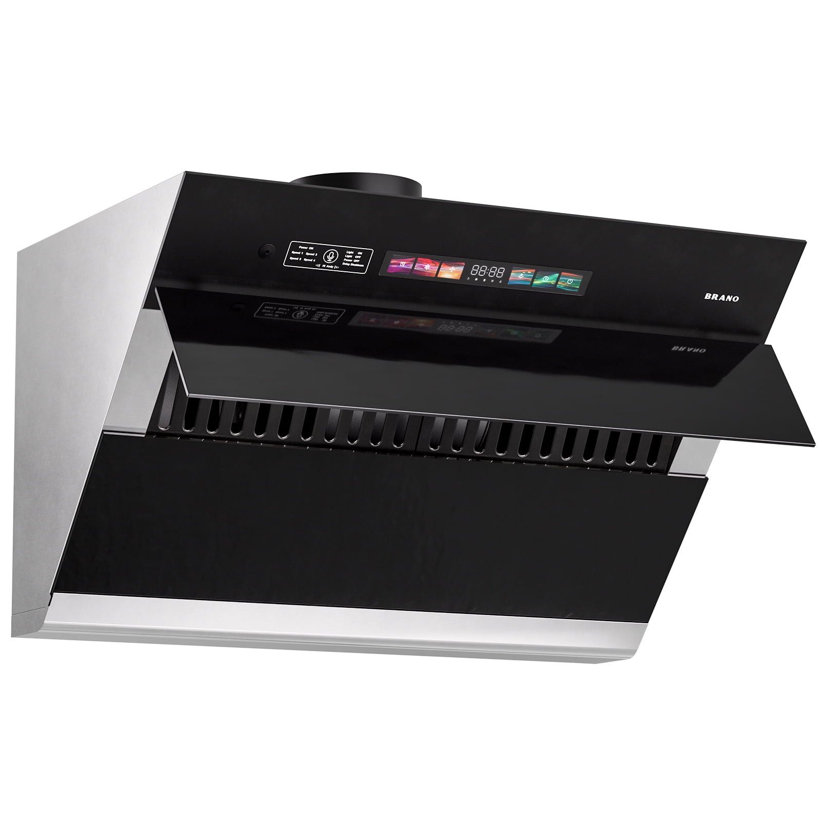 BRANO 30 inch Range Hood with 900CFM, Voice/Gesture Sensing/Touch ...