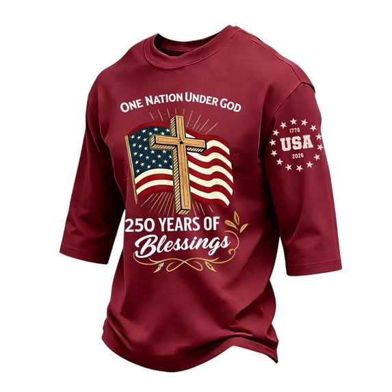 BRANROY 250th Anniversary USA Shirt for Men - 4th of July Shirts Mens ...