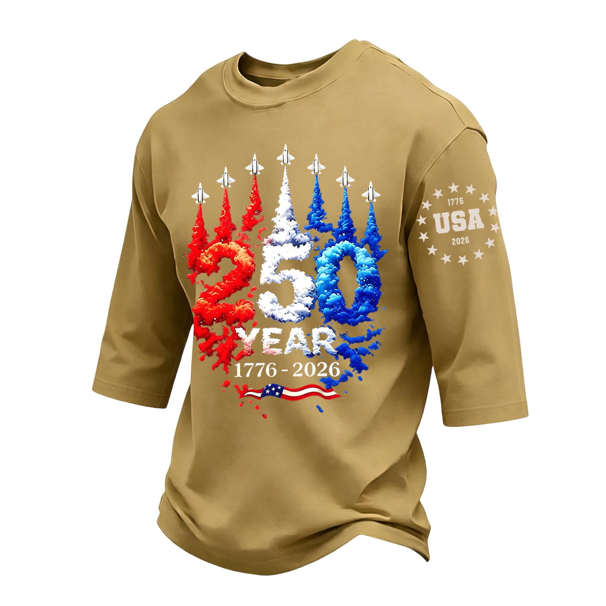 BRANROY 4th of July Shirts Mens Patriotic - America 250 TShirt 250th ...