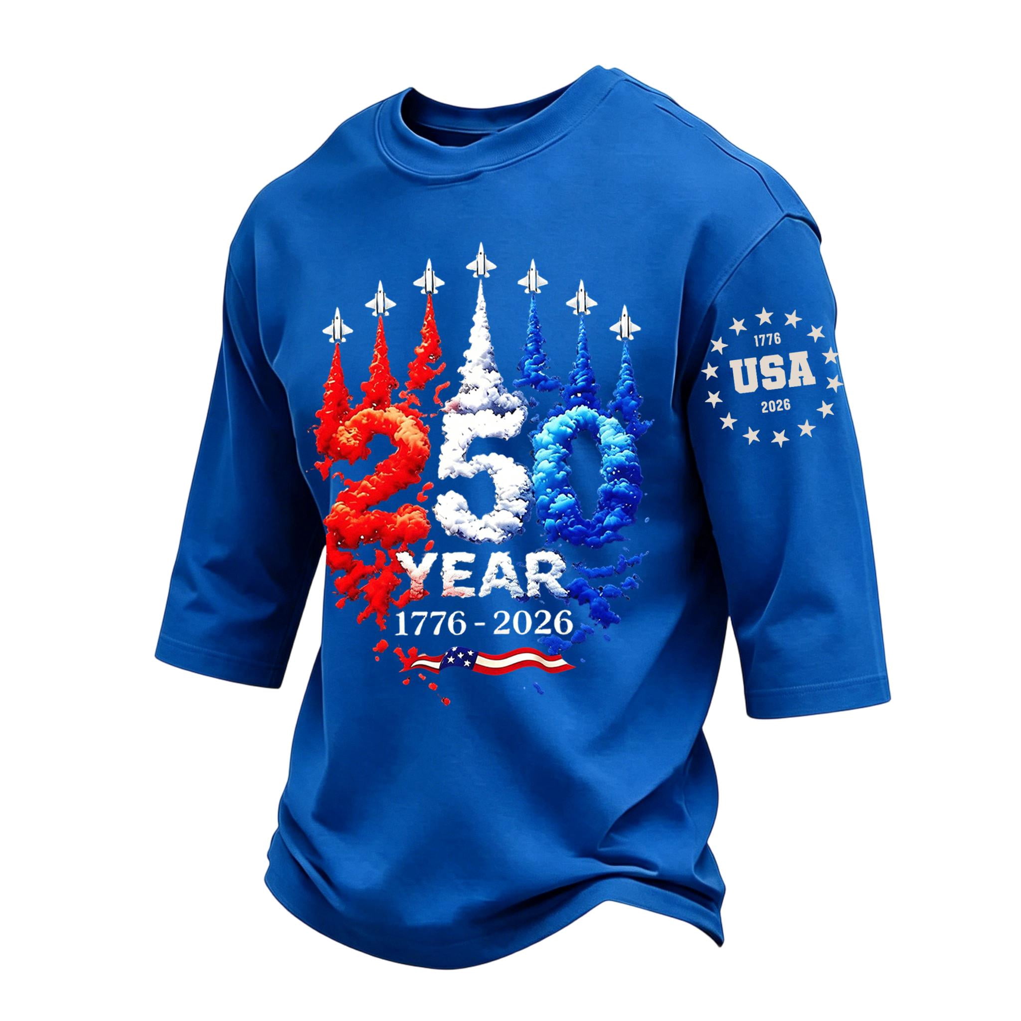 BRANROY 4th of July Shirts Mens Patriotic - America 250 TShirt 250th ...