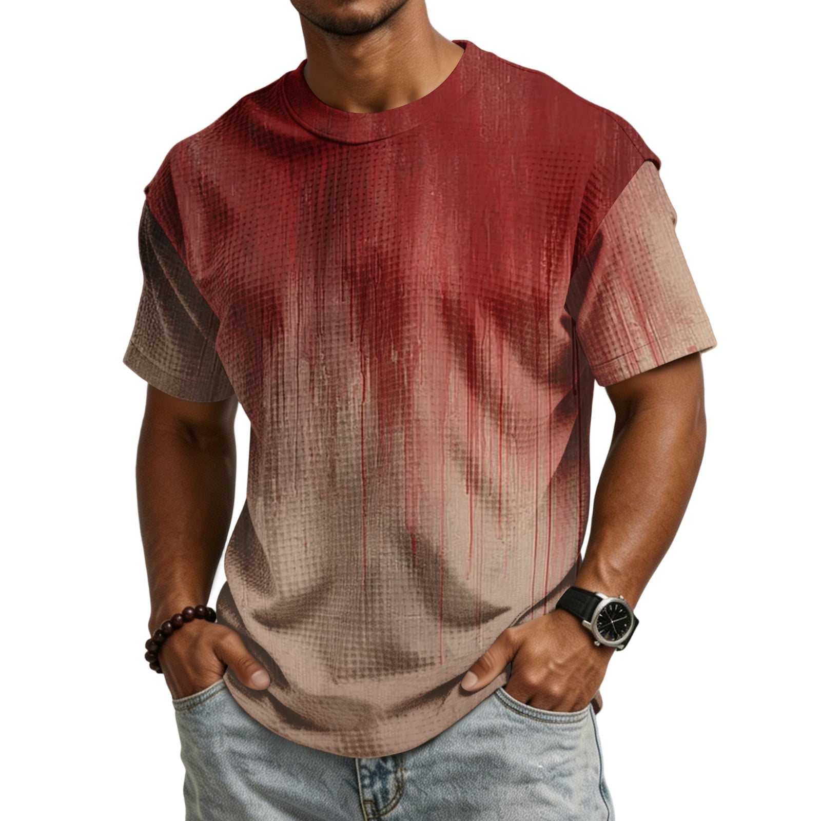 BRANROY Halloween Costume Mens Shirt - Collared Short Sleeve Mens T ...