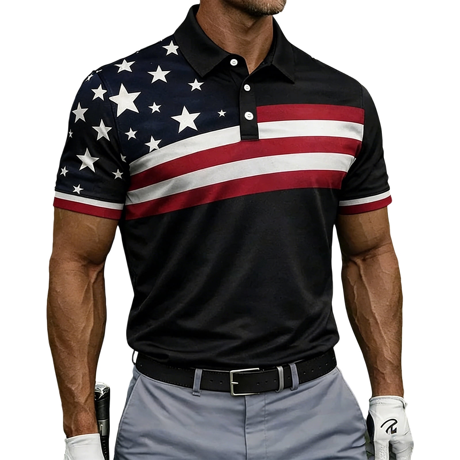 BRANROY Men's 250th Anniversary Polo Shirt - Commemorative USA Print ...