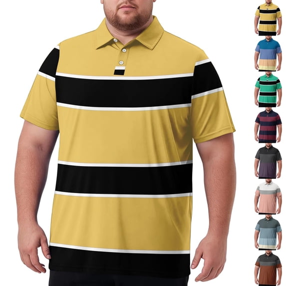 BRANROY Men's Big and Tall Shirts - Traditional Plaid Print UPF 50 ...