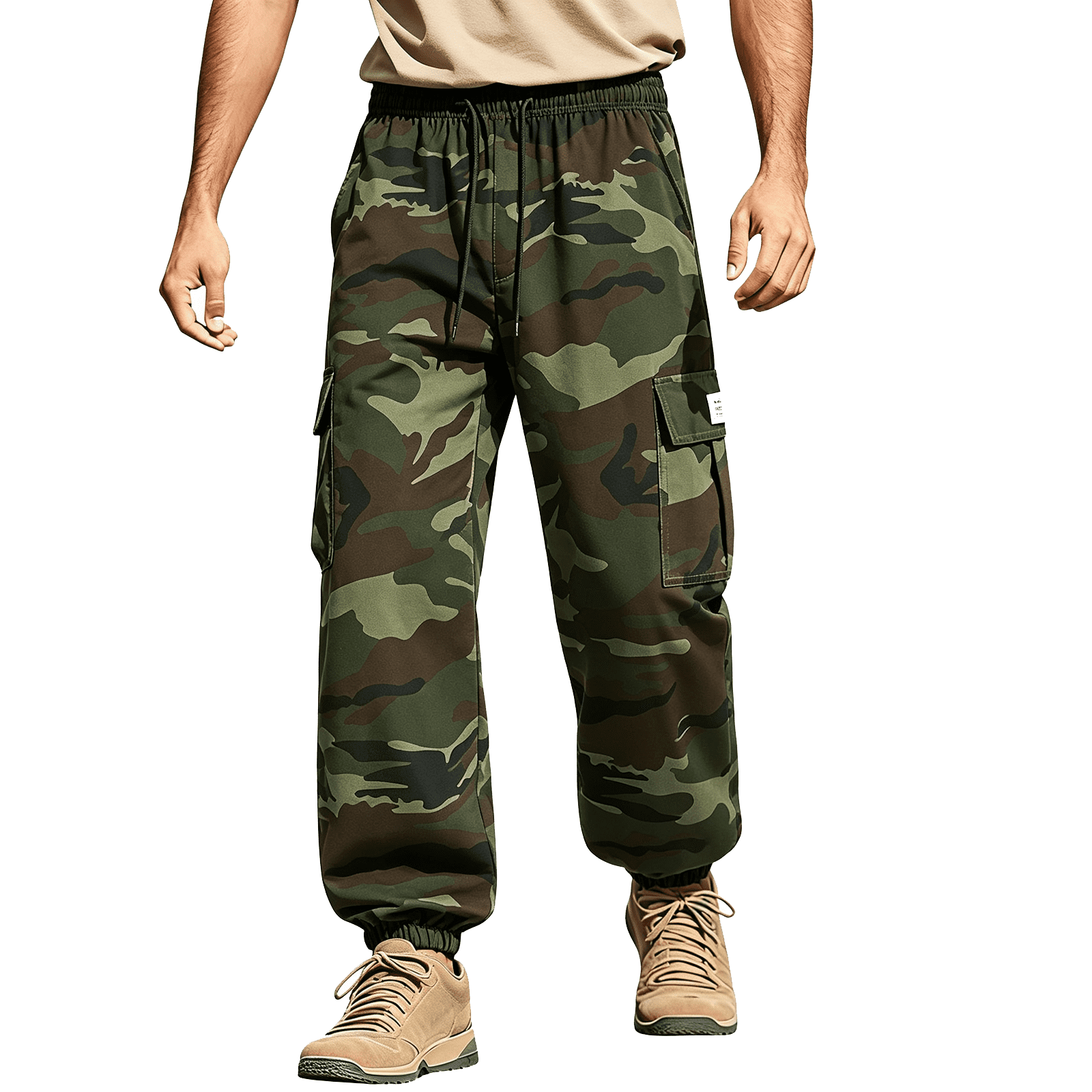 BRANROY Men's Camouflage Cargo Pants - Summer Thin Lightweight ...