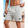 BRANROY Men's Casual Waffle Drawstring Shorts - 5-Inch Breathable ...