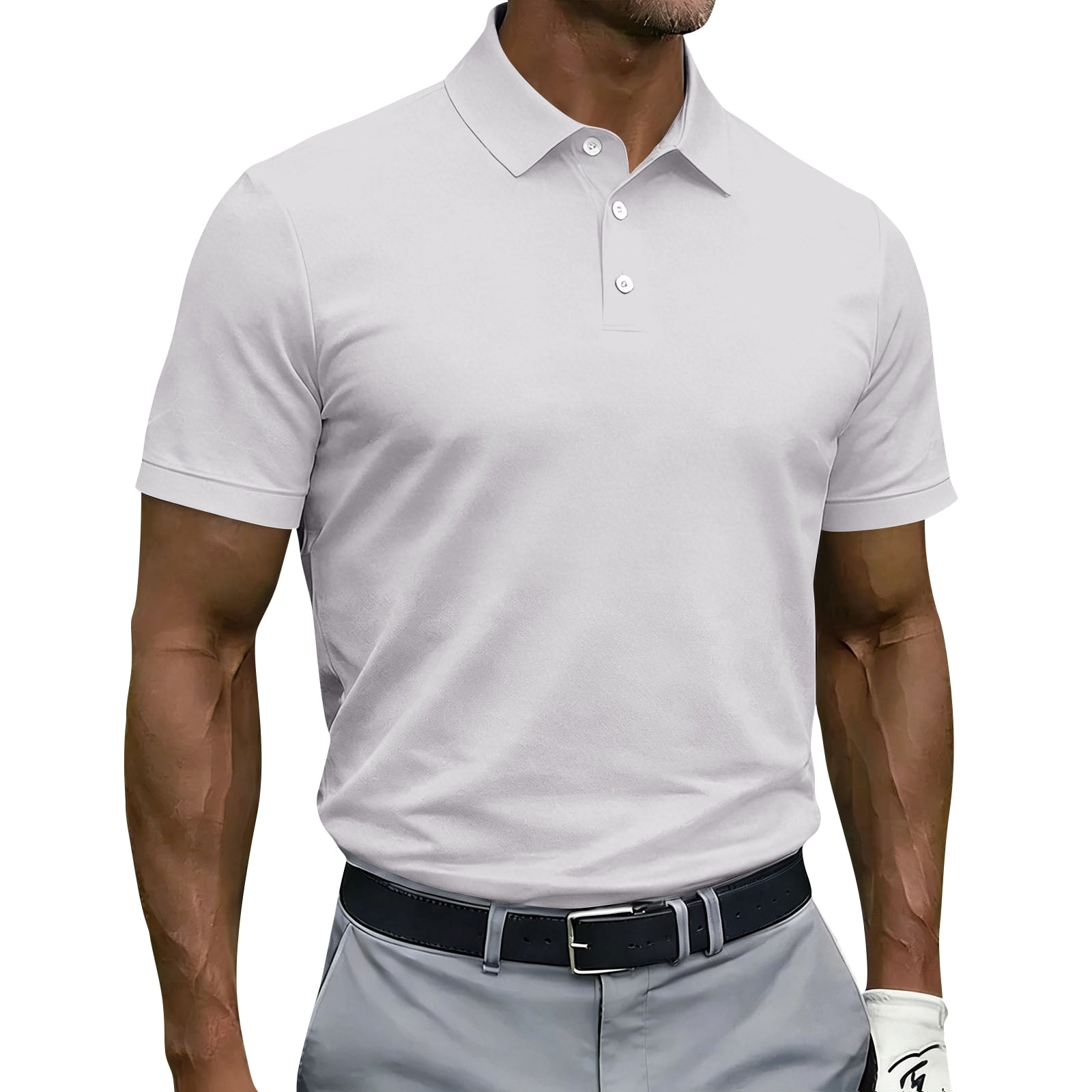 BRANROY Men's Polo Shirts Short Sleeve - Classic Solid Color Business ...