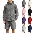 BRANROY Men's Summer Outfits UPF 50+ - Ice Silk Hoodie and Shorts Two ...