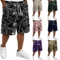 BRANROY Men's Tree Camo Casual Shorts for Summer - Drawstring Elastic ...