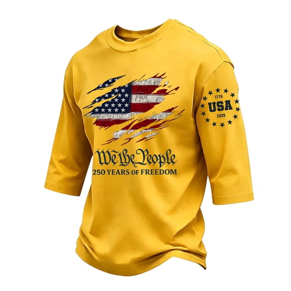 BRANROY Mens 250th Anniversary America Shirt - 250 Years USA Patriotic ...