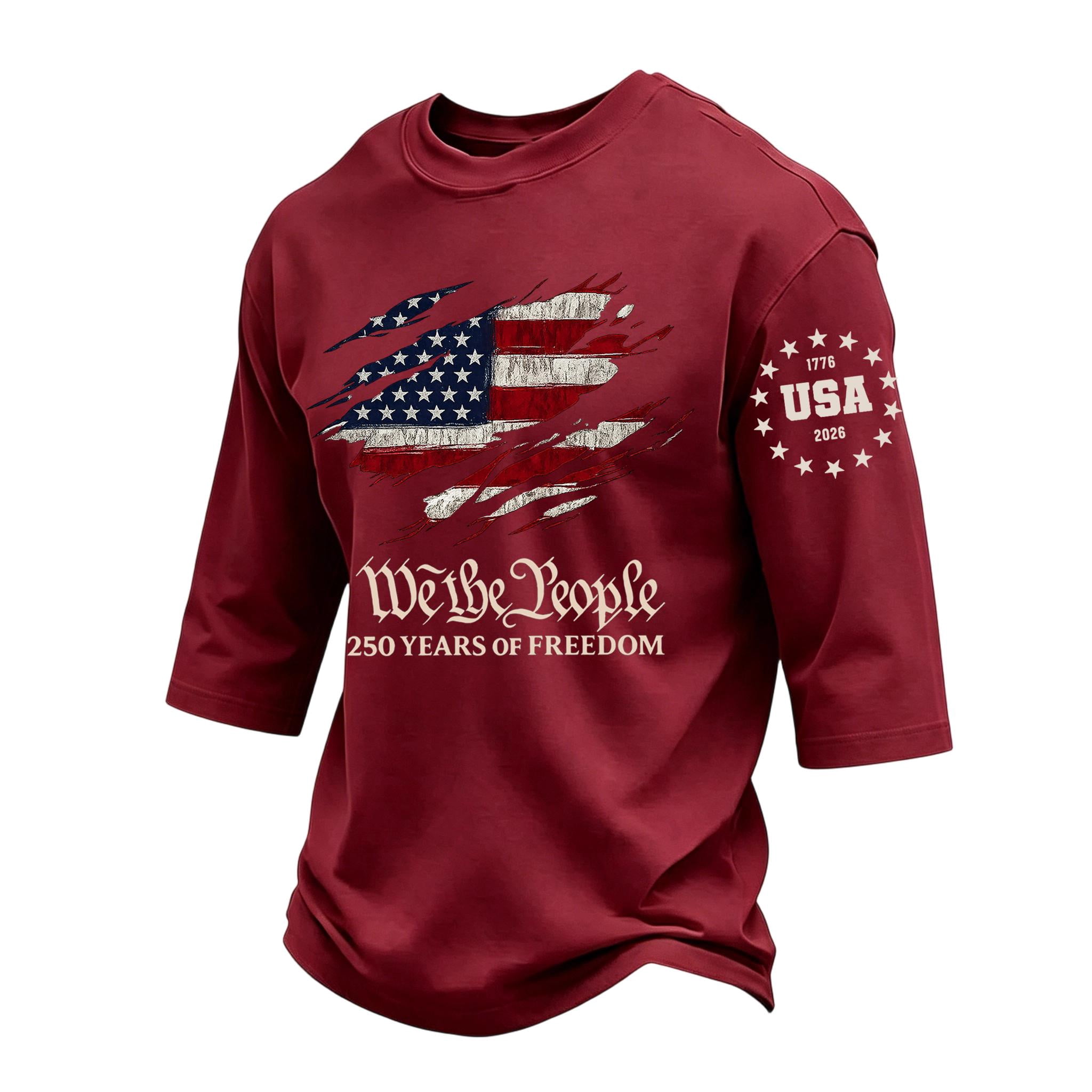 BRANROY Mens 250th Anniversary America Shirt - 250 Years USA Patriotic ...
