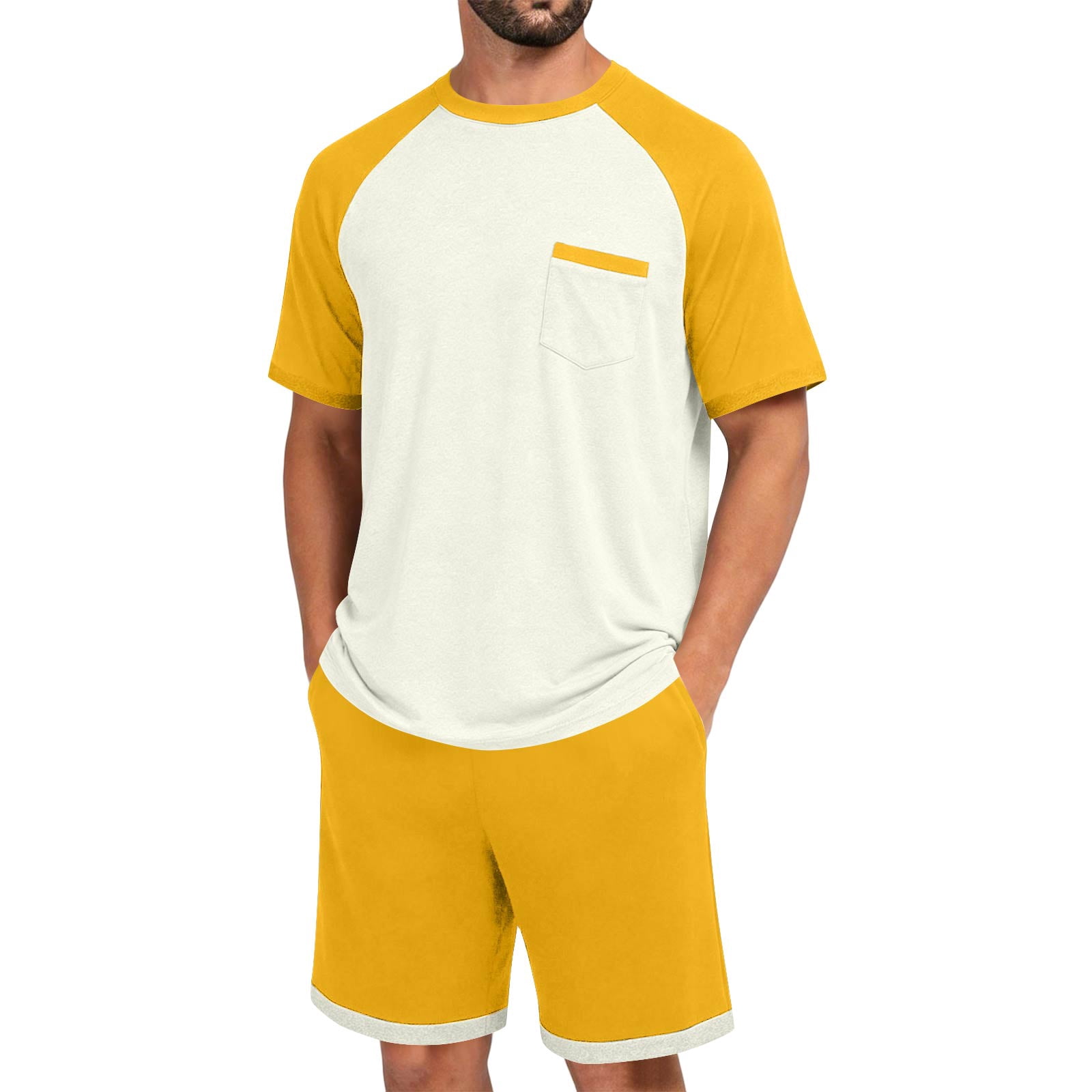 BRANROY Mens Pajamas Set Lightweight Soft - Pijamas Para Hombres Summer ...