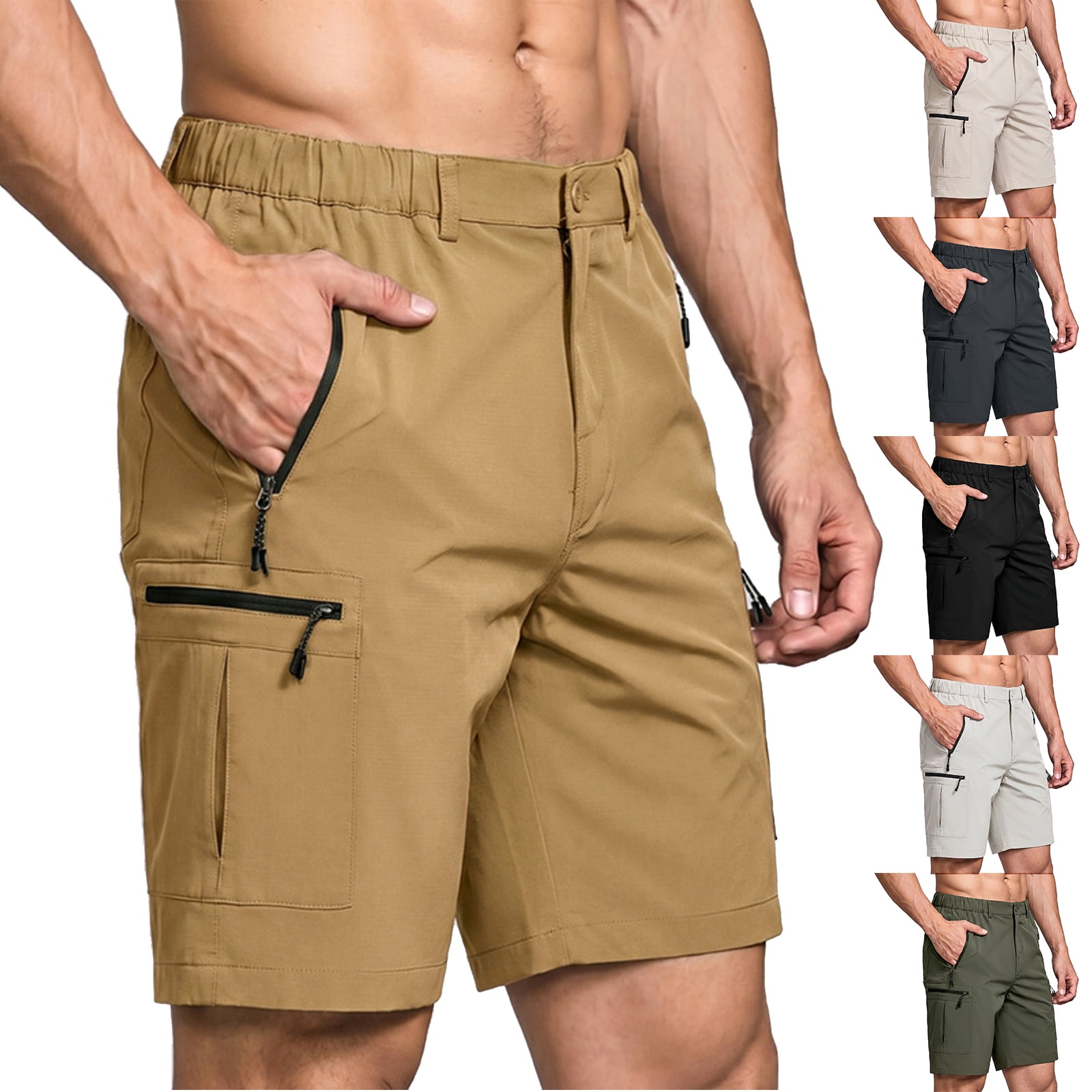 BRANROY Mens Shorts Casual Sport Drawstring Running Shorts – Elastic ...