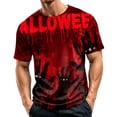 BRANROY Mens T-Shirts Halloween Round Neck - Short Sleeve Breathable ...
