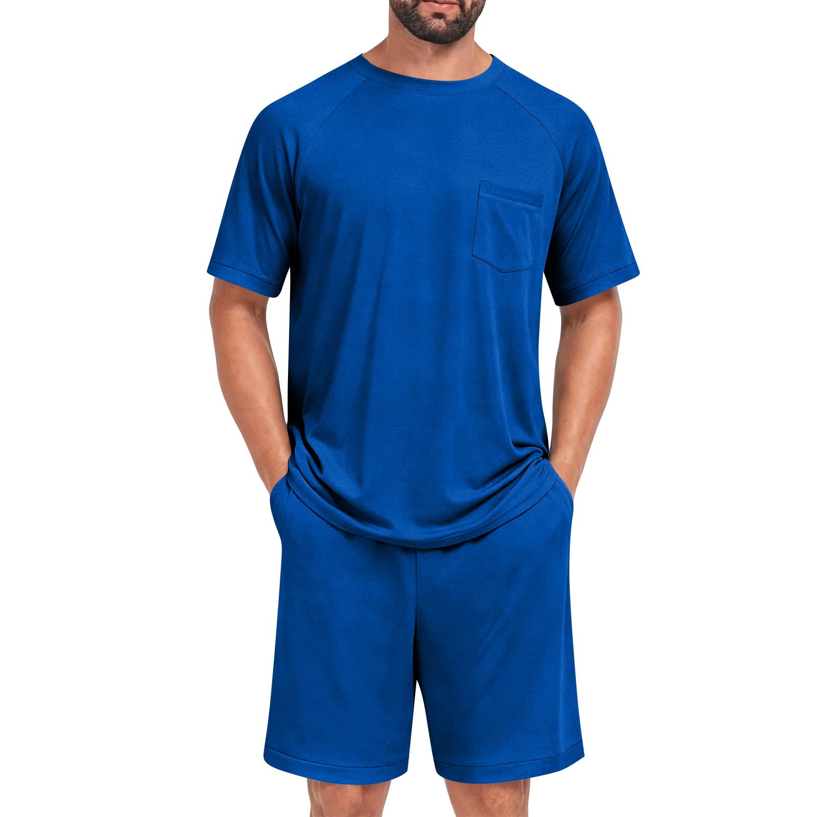 BRANROY Pajamas for Men Soft Summer - Mens Pajamas Set Lightweight ...