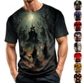BRANROY Soft Mens Halloween Crewneck T-Shirt - Lightweight Breathable ...