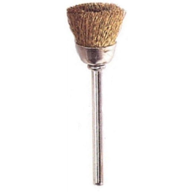 BRASS CUP BRUSHES, MOUNTED on a 3/32" (2.3mm) mandrel , sold in packs ...