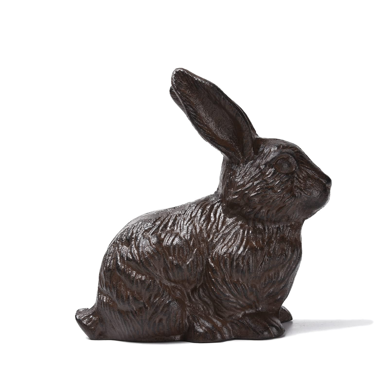 BRASSTAR Cast Iron Sitting Rabbit Statue Outdoor Garden Patio Yard ...