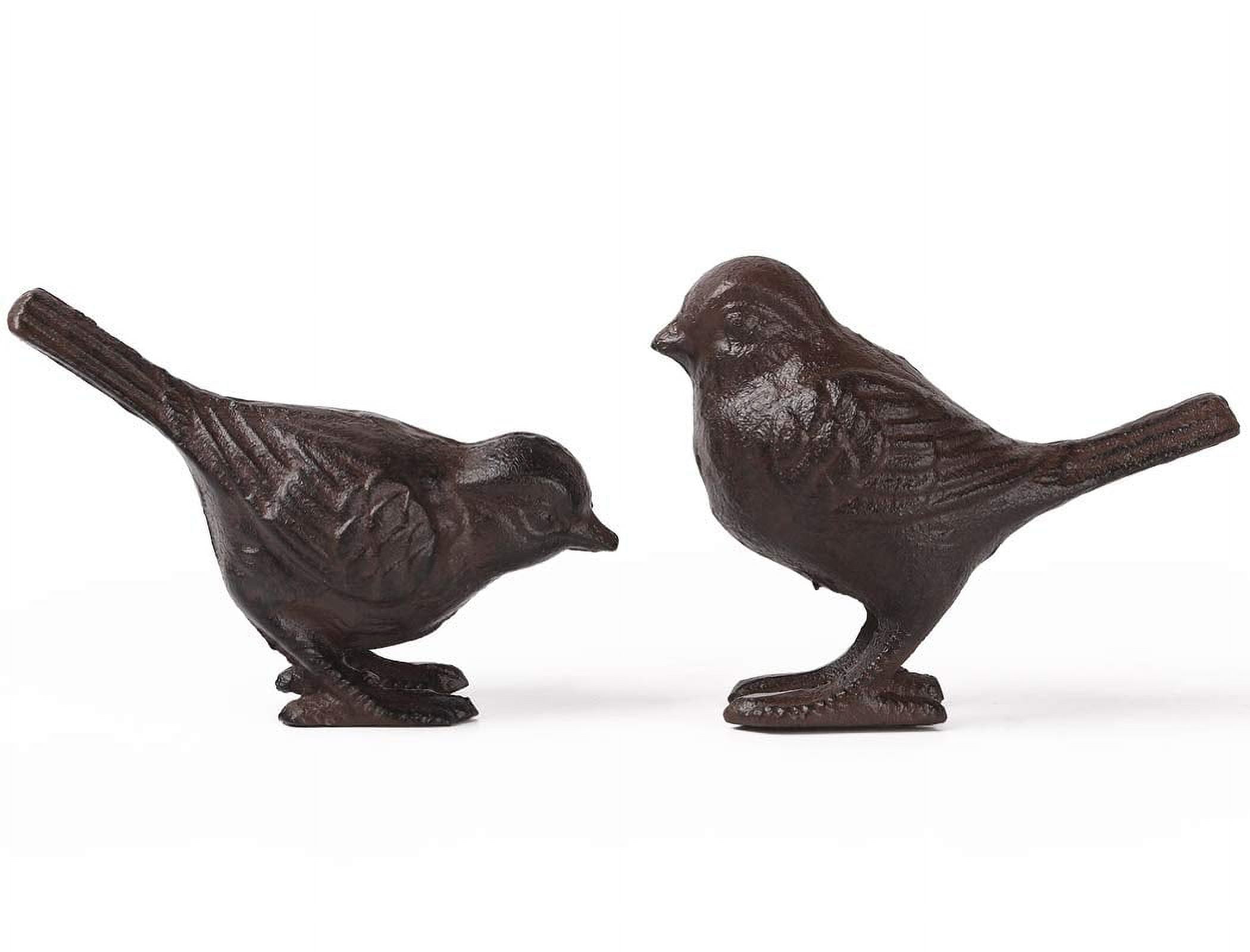 BRASSTAR Rustic Cast Iron Bird Statue Farmhouse Home Garden Decor ...