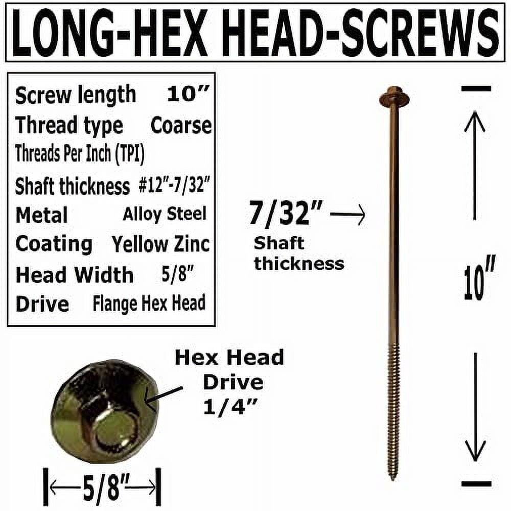 BRAUNY BOY - #12 x 10”- Extra Long Structural Lag Heavy Duty ...