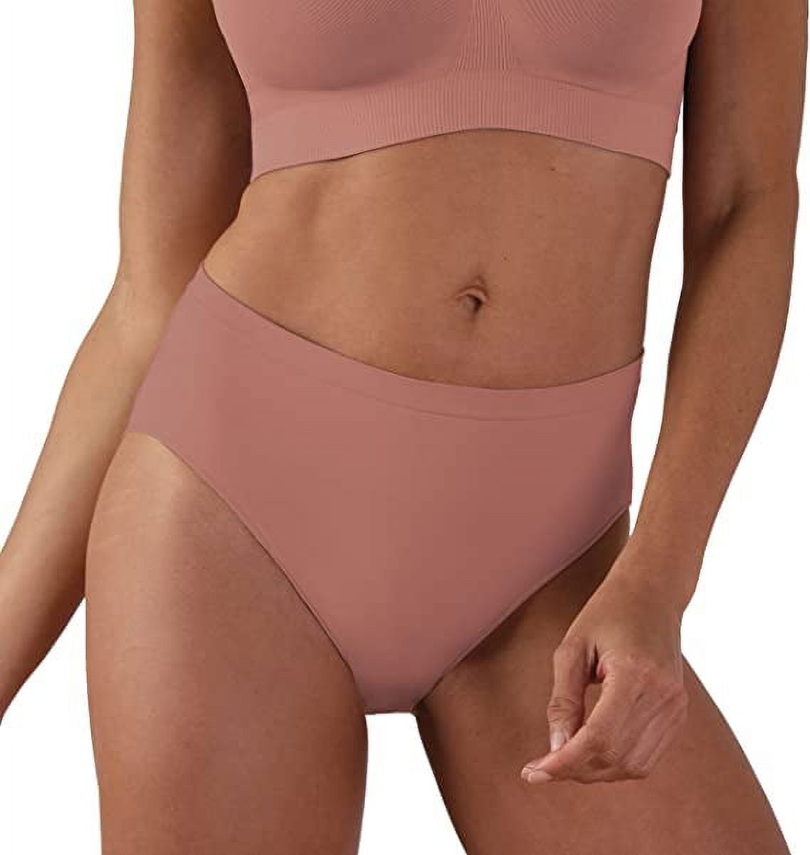 BRAVADO! DESIGNS Sustainable Panty | High-Rise | Seamless | Roseclay | XS/S - Walmart.com