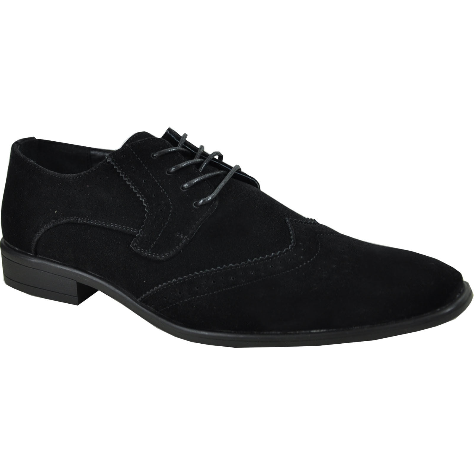 BRAVO/KING-3 Dress Shoe Classic Faux Suede Oxford Leather Lining Black ...