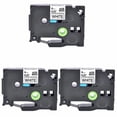 BRAWN- 3Pk Label Making Tape Strong Adhesive Compatible Brother P-Touch ...