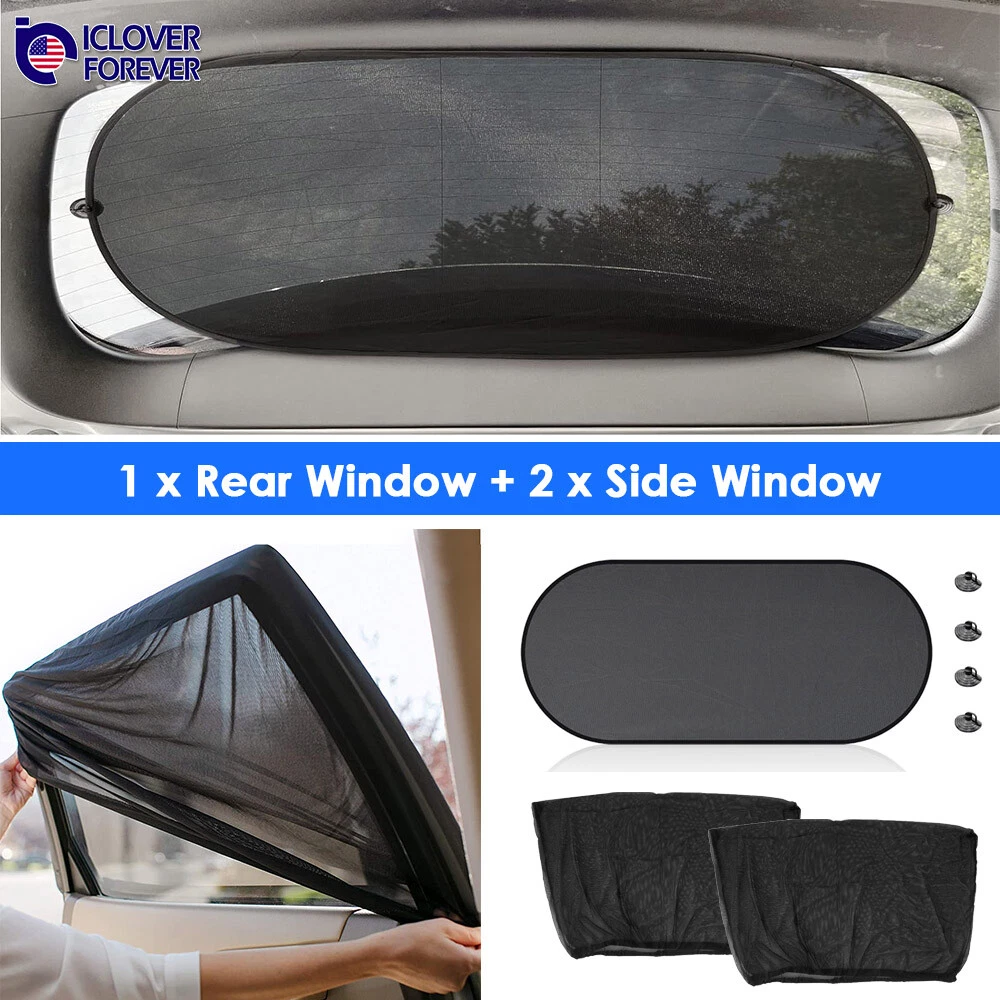 BRAWN- Car Rear & Side Window Sun Shade Windshield Screen Mesh Cover ...