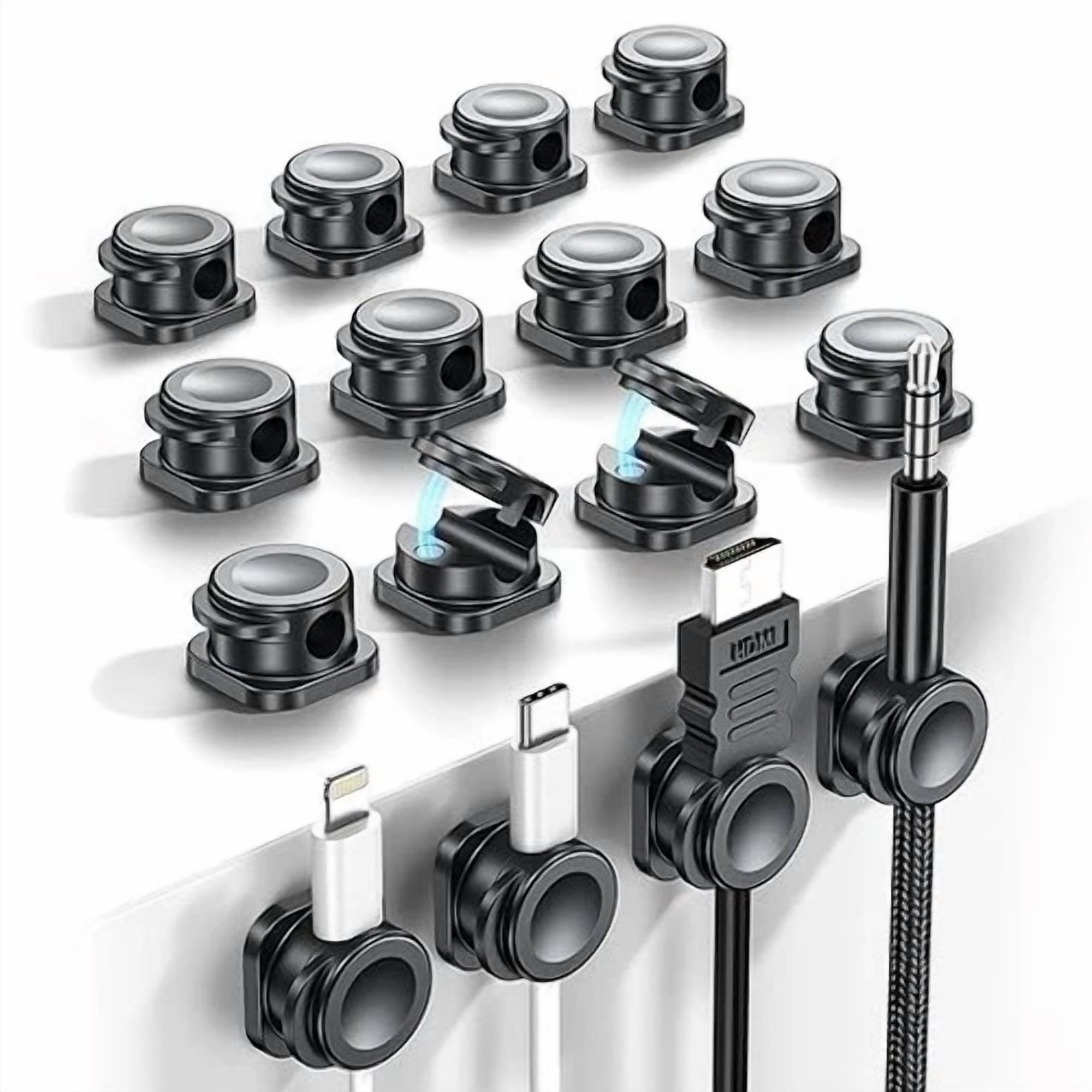 BRAWN- Gumosh Cable Management Cord Organizer Magnetic Cable Clips 8 ...