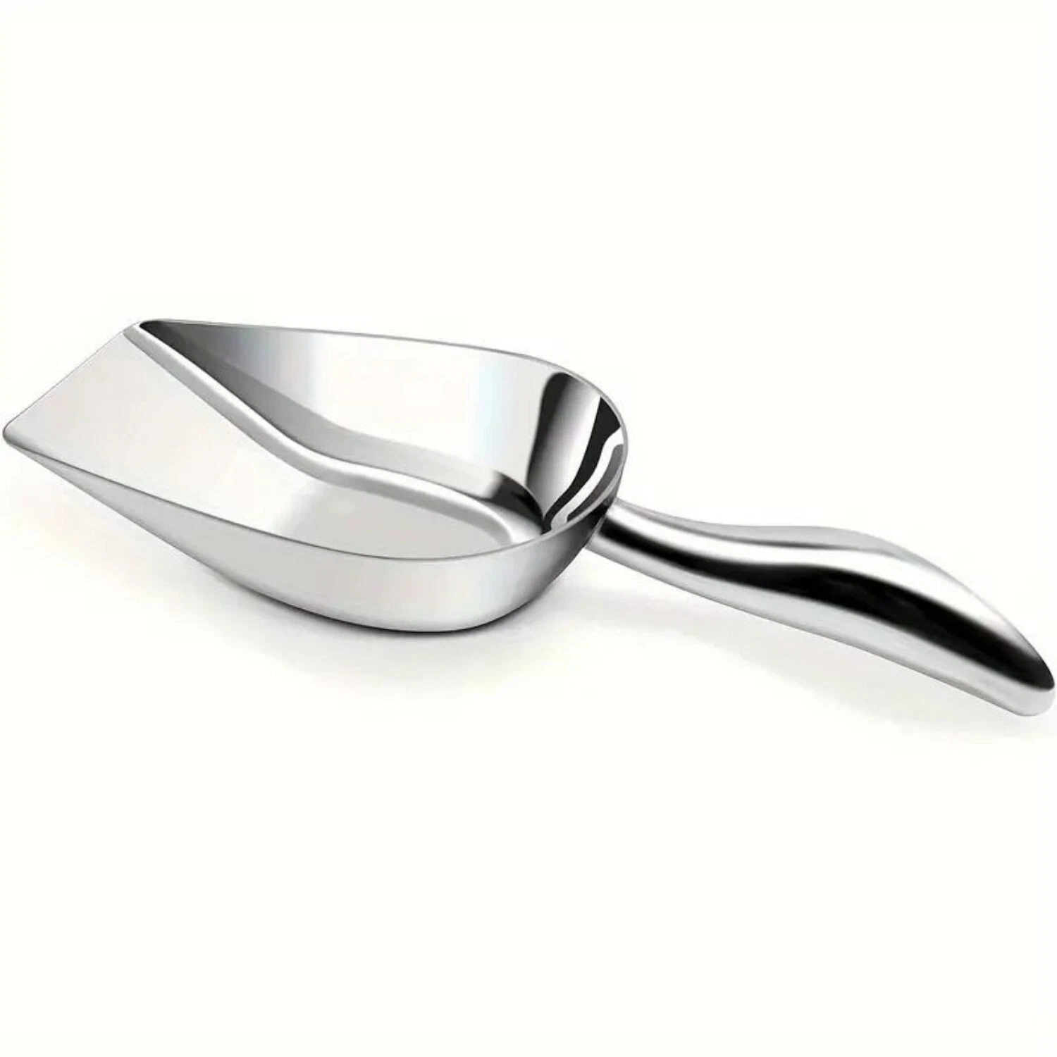 BRAWN- Ice Scoop, Stainless Steel Ice Scoop, Mirror Finish, Heavy Duty ...