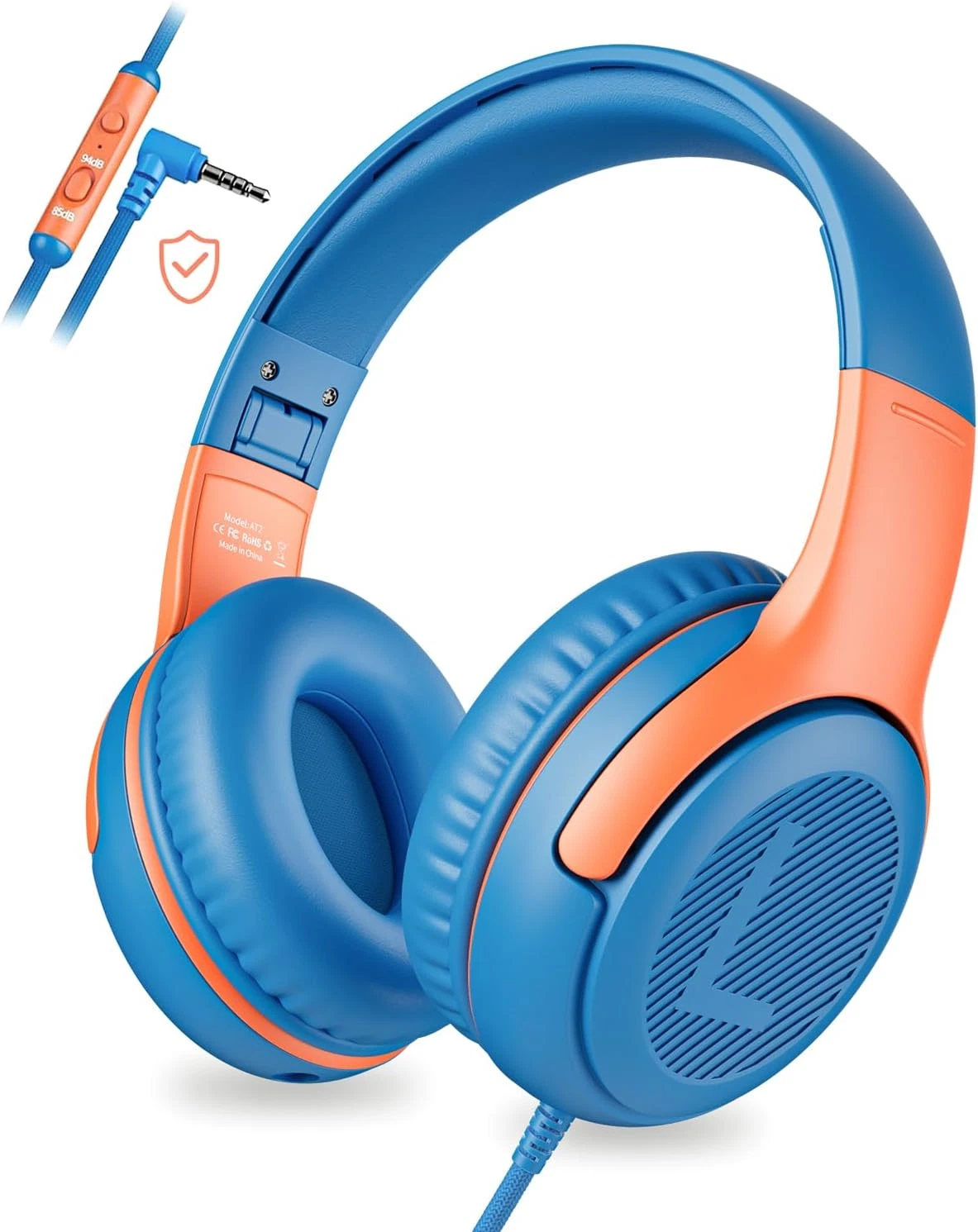 BRAWN- Kids Headphones Wired Toddler Headphones With Microphone, Over ...