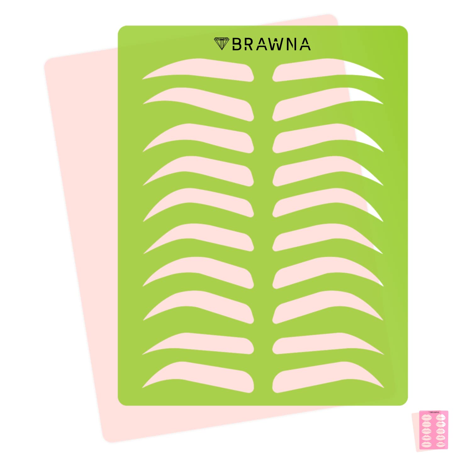 BRAWNA [ Upgraded Version ] Eyebrow Practice Stencil with Microblading ...