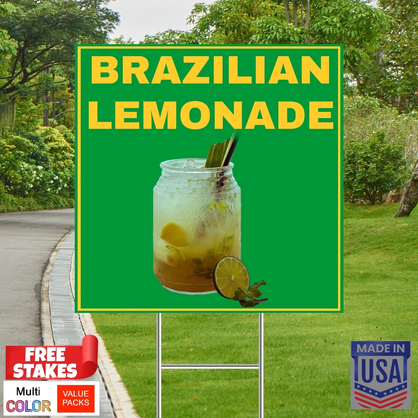 BRAZILIAN_LEMONADE - Yard Signs - 8 Pack 12x12" – Ready to Use ...