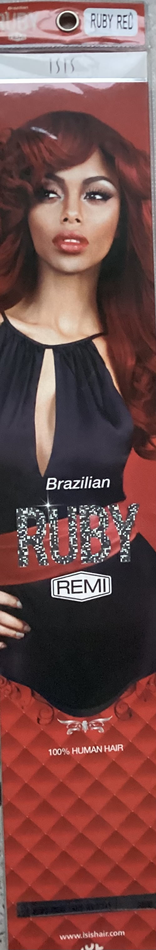 BRAZILIAN RUBY REMI YAKY Wvg 100% HUMAN HAIR 14” Inch - COLOR: ( # RUBY RED ) by RED CARPET ...