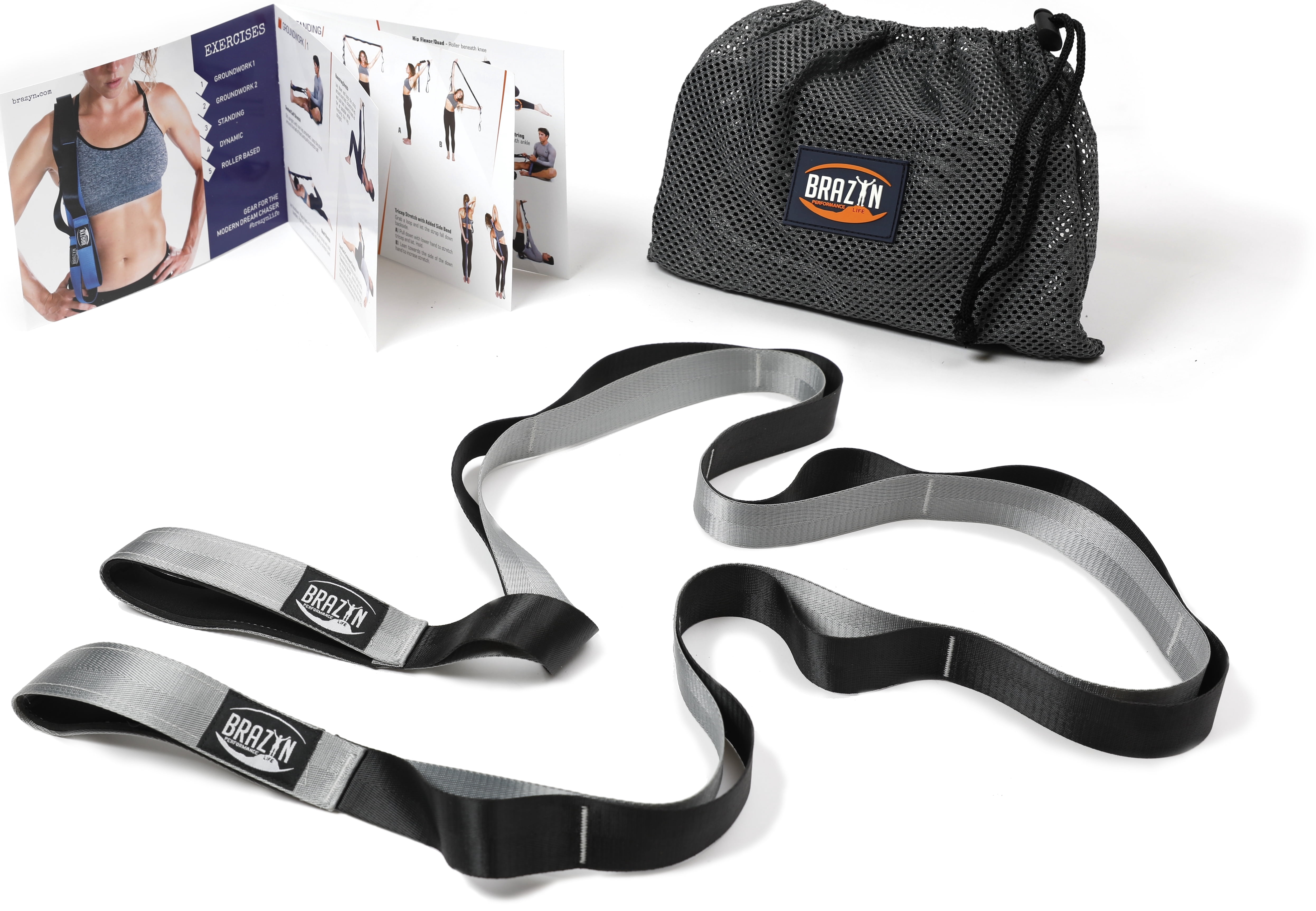 BRAZYN - Mobility Stretch Strap 12-Loop Strap for Stretching, Yoga ...