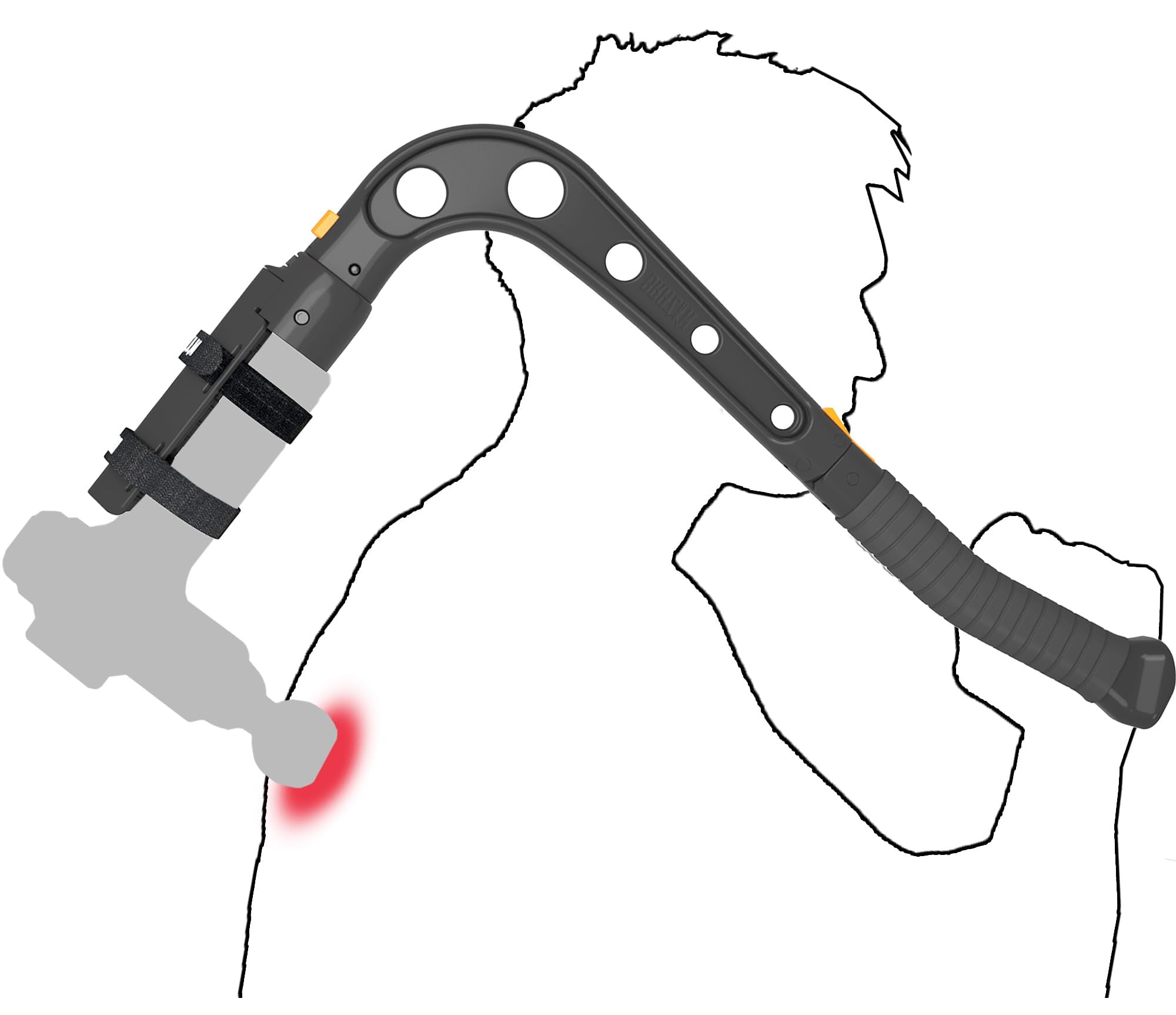 BRAZYN - TALON UNIVERSAL Massage Gun Holder + Massage Cane. Universal ...