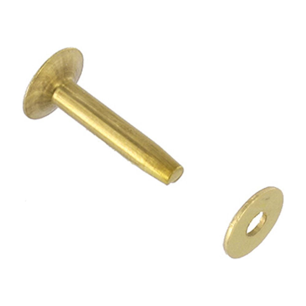 BRB12 #12 Brass Rivets w/ Burrs, Solid Brass (100 sets per bag ...