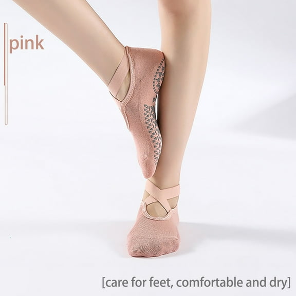 Hyasfey 1 Pair Yoga Toe Socks with Non-slip Gripper Breathable Moisture ...