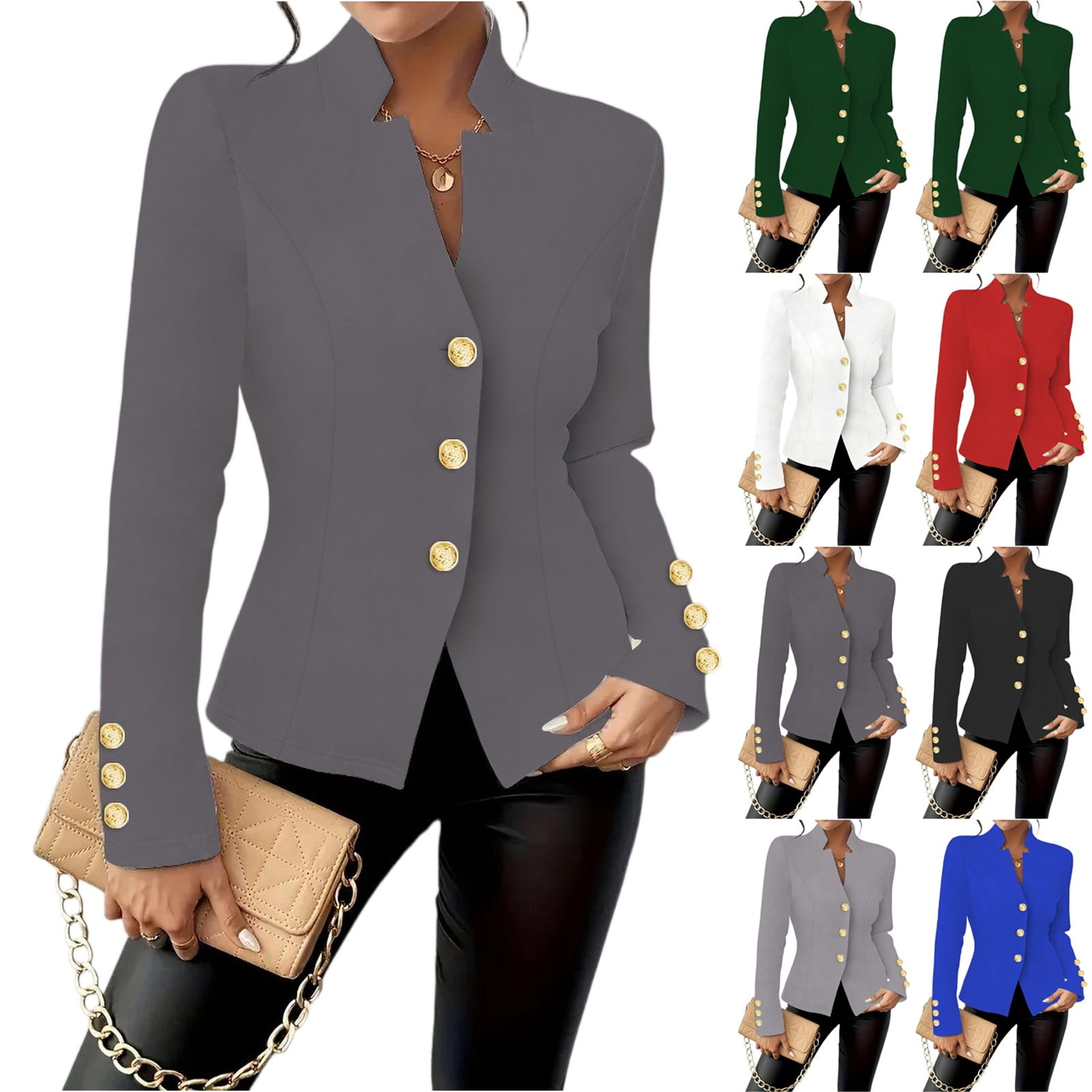 BRDFRL 2025 Casual Blazers for Women Oversized Open Front Long Sleeve ...