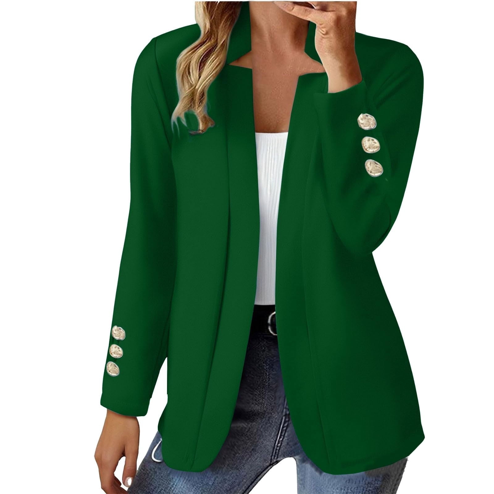 BRDFRL Blazers for Women Business Casual Open Front Office Work ...