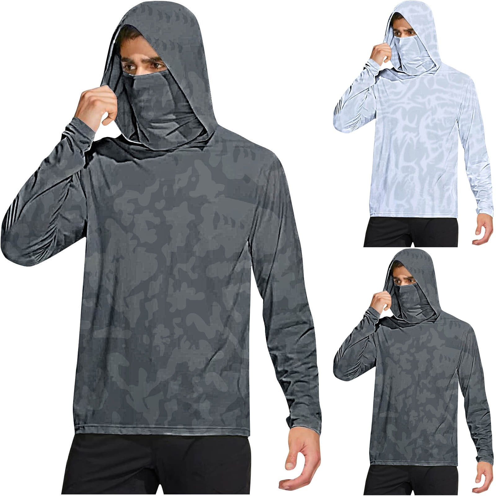 BRDFRL Cooling Lightweight Hoodies Men’s Camo Fishing Shirts UPF 50 ...